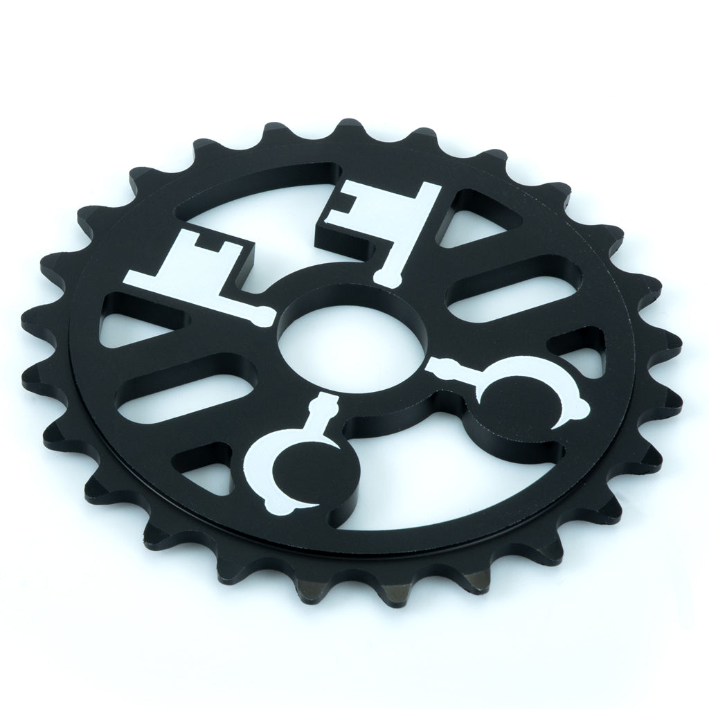 Cryptic Cross Keys Sprocket - Black 25 Tooth – Cryptic BMX